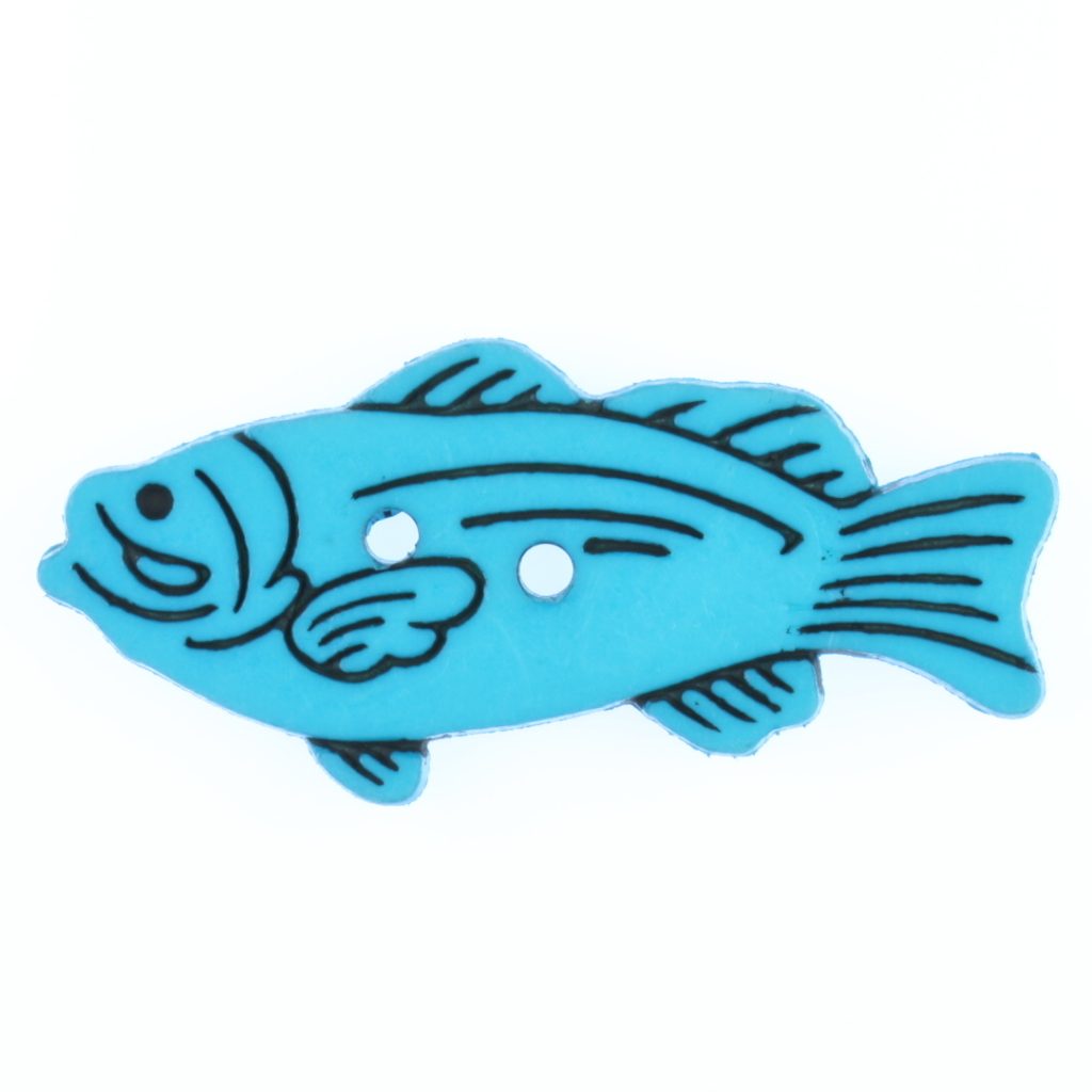 Aqua Fish Button | Sew Darn Special