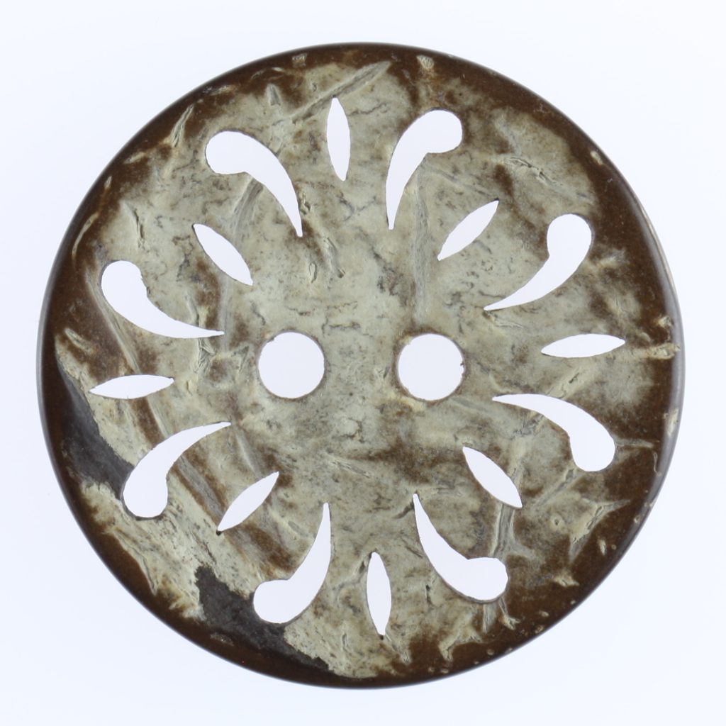 Coconut Shell Button with Cut Outs | Sew Darn Special